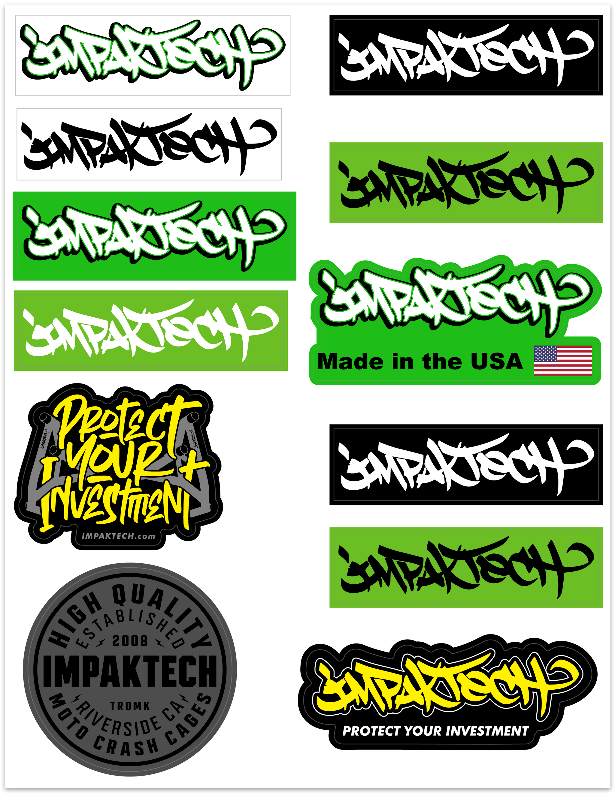 Impaktech Sticker Sheet 8.5 X 11"